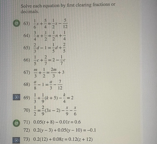 Solved Problems 67, 69-71 and 73 (first photo).Problems 15 & | Chegg.com