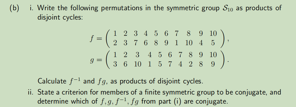 Solved I Write The Following Permutations In The Symmetric 9779