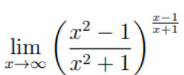 Solved limx→∞(x2-1x2+1)x-1x+1 | Chegg.com