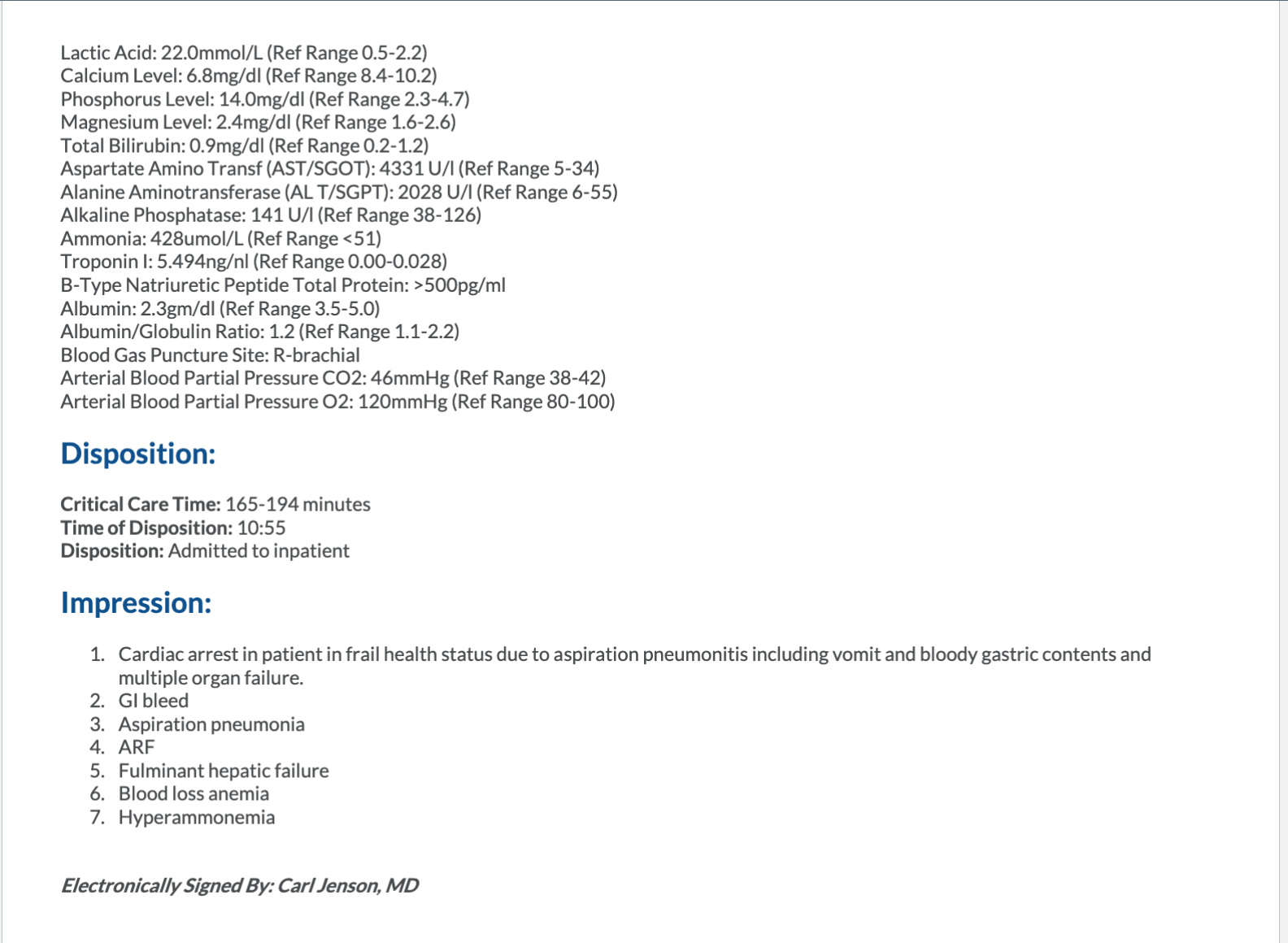 Solved Read through the following ED note and review the | Chegg.com