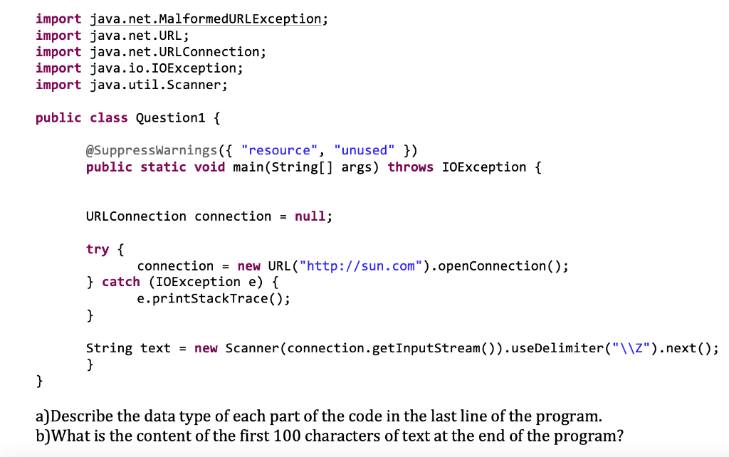 Solved import java.net.MalformedURLException; import | Chegg.com