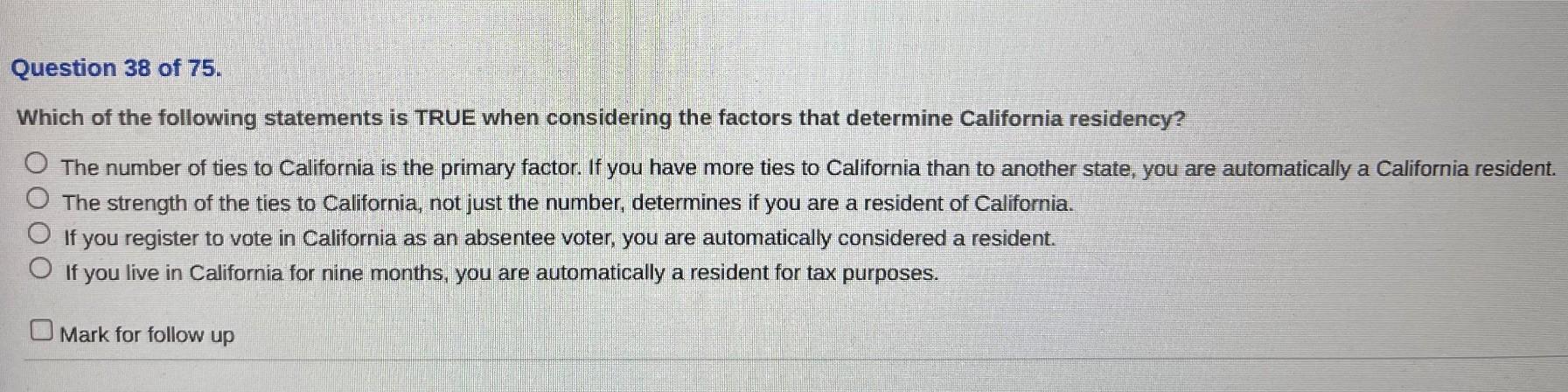 Solved Which of the following statements is TRUE when | Chegg.com