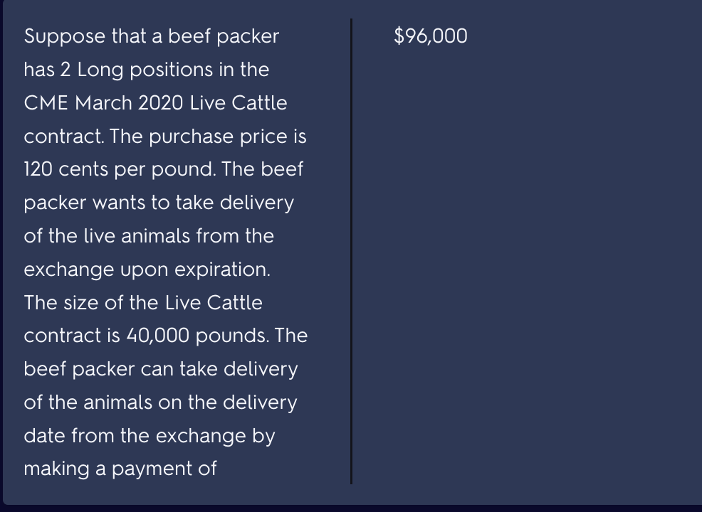 Solved Suppose that a beef packer has 2 Long positions in | Chegg.com