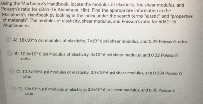 Using the Machinery's Handbook locate the UNS number | Chegg.com