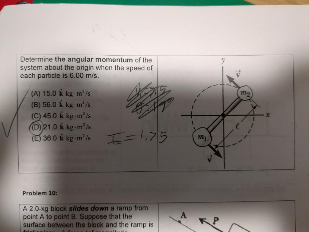 Solved (E) length =3L, mass =4M, and maximum angular | Chegg.com
