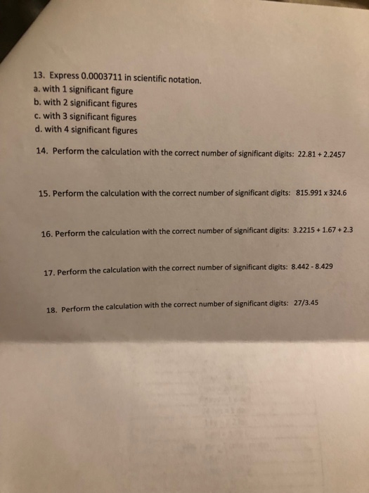 Solved Significant Figures 5. How many Significant figures | Chegg.com Solved Significant Figures 5. How many Significant figures | Chegg.com