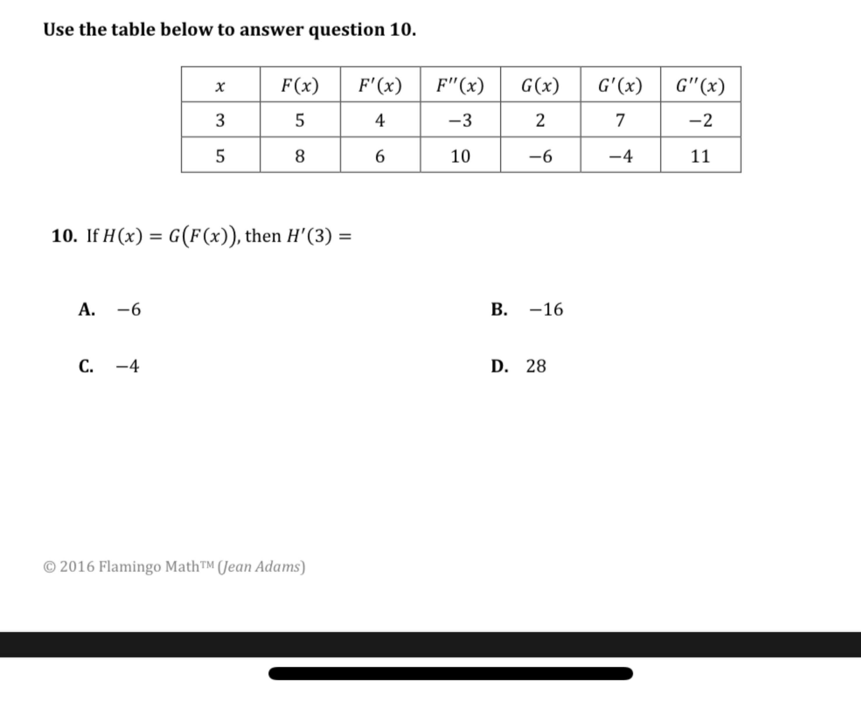 Solved Use the table below to answer question 10.If | Chegg.com