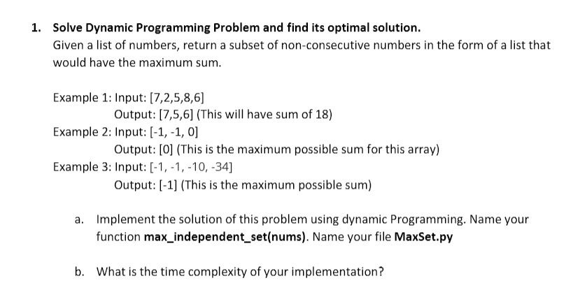 Solved Every answer I see either doesn't use Dynamic | Chegg.com