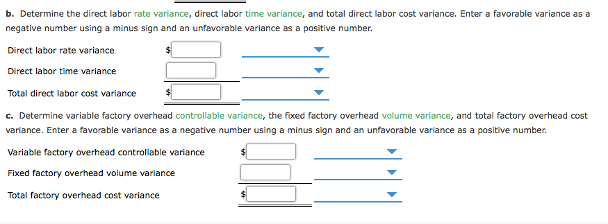 Solved b. Determine the direct labor rate variance, direct | Chegg.com