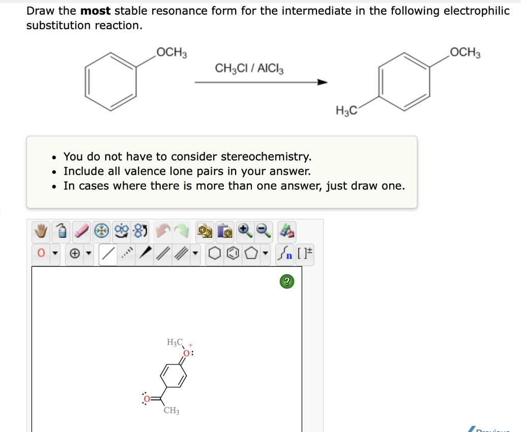 Solved Draw the most stable resonance form for the | Chegg.com