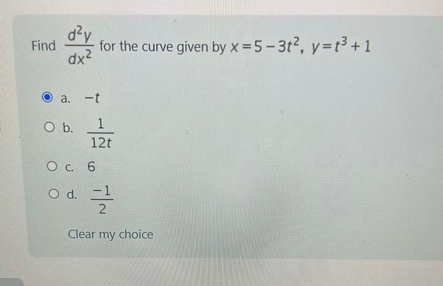 Solved Consider the parametric equations, x=t+t2+8,y=t2−t at | Chegg.com