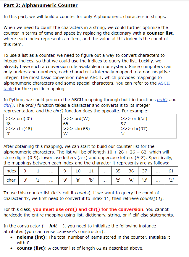 Solved USE PYTHON3; DO NOT IMPORT PACKAGES Please do both | Chegg.com