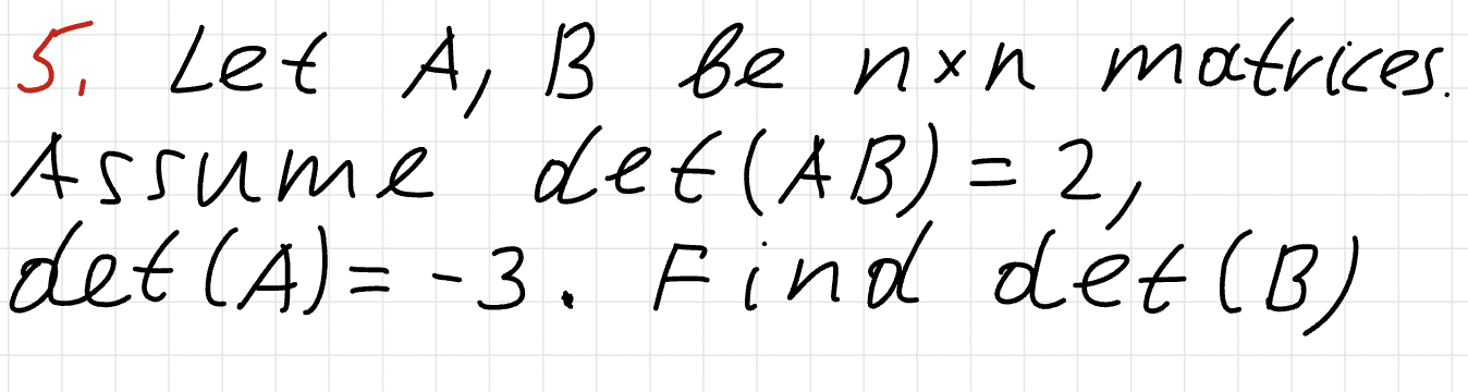 5. Let \\( A, B \\) be \\( n \\times n \\) matrices. | Chegg.com