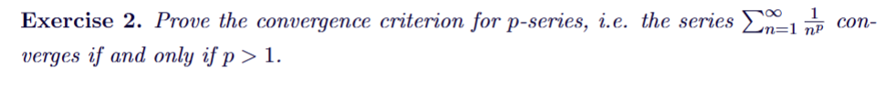 Solved Exercise 2. ﻿Prove the convergence criterion for | Chegg.com