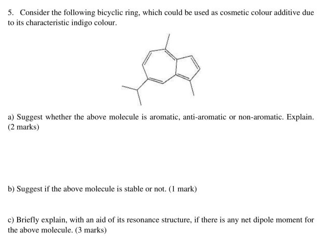 Solved 5. Consider the following bicyclic ring, which could | Chegg.com