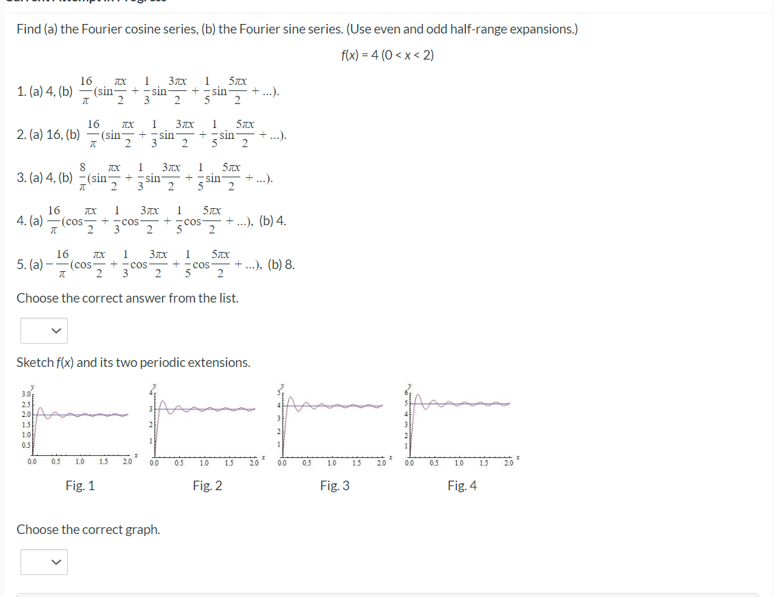 Solved Find A The Fourier Cosine Series B The Fourier
