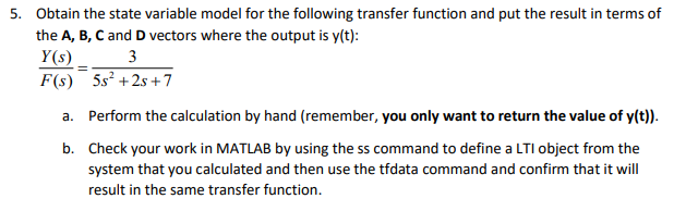 Solved Obtain the state variable model for the following | Chegg.com