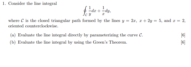Solved 1. Consider the line integral 2 where C is the closed | Chegg.com