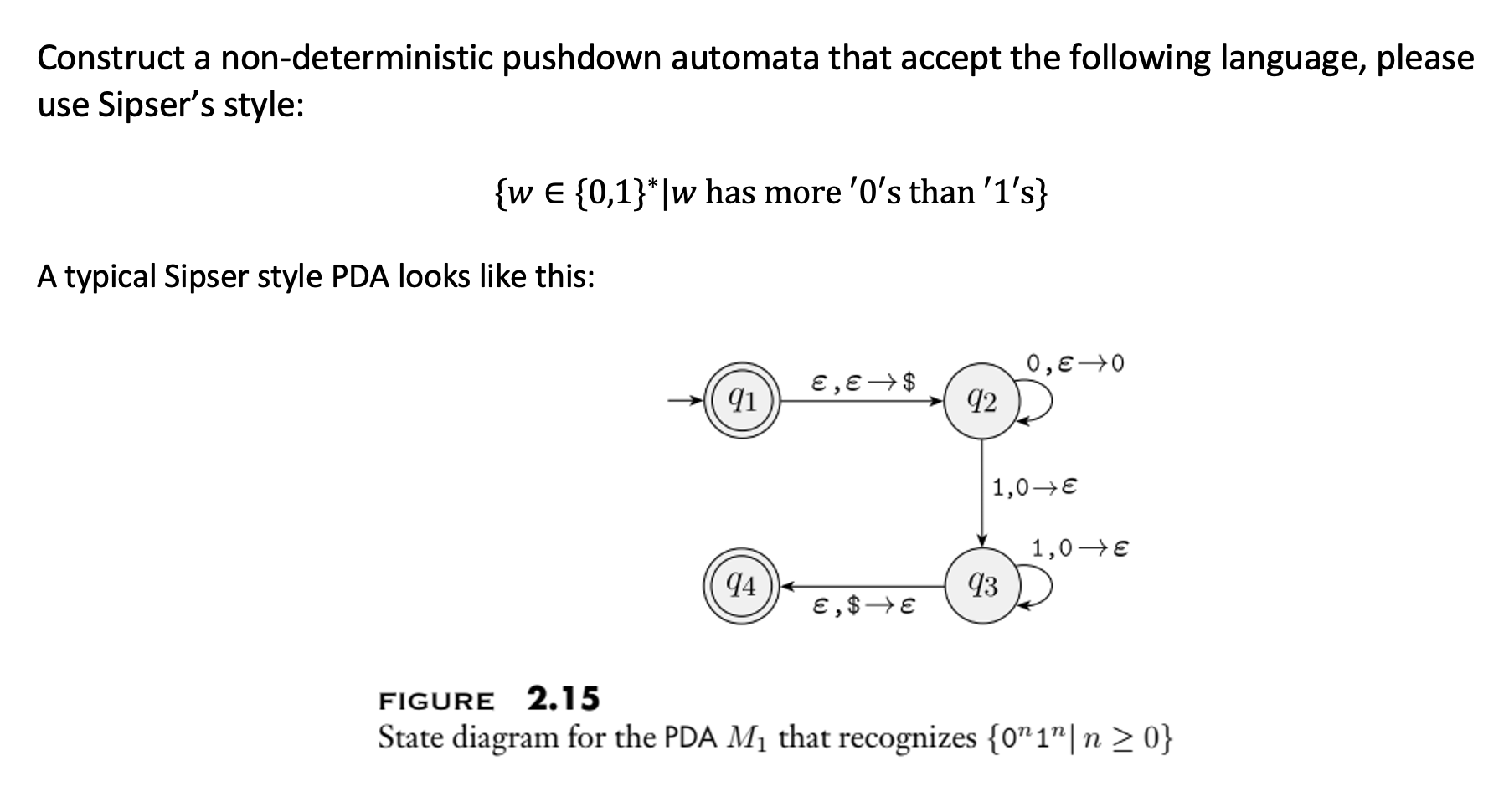 Solved Construct a non-deterministic pushdown automata that | Chegg.com
