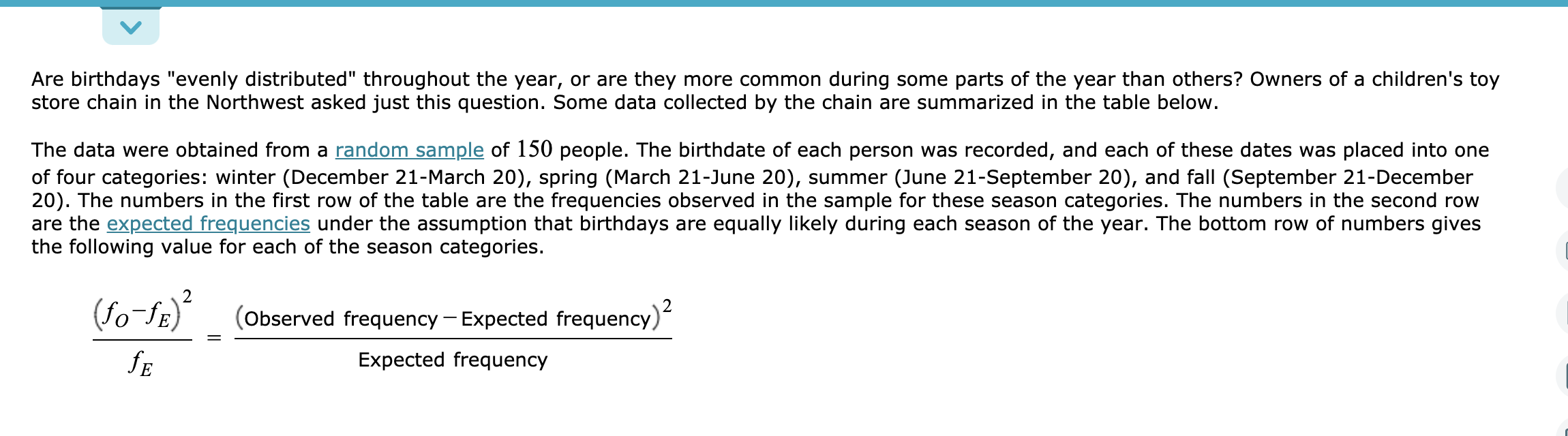 Solved Are birthdays "evenly distributed" throughout the | Chegg.com