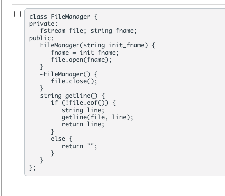 Solved Which of the following classes demonstrate the idea | Chegg.com