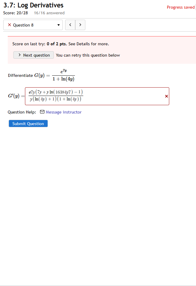 Solved Score on last try: 0 of 2 pts. See Details for more. | Chegg.com