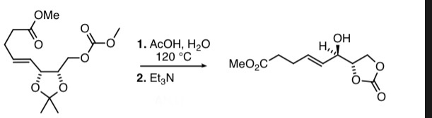 Solved OMe он O . AcOH, H2O 120 °C 2. EtaN | Chegg.com
