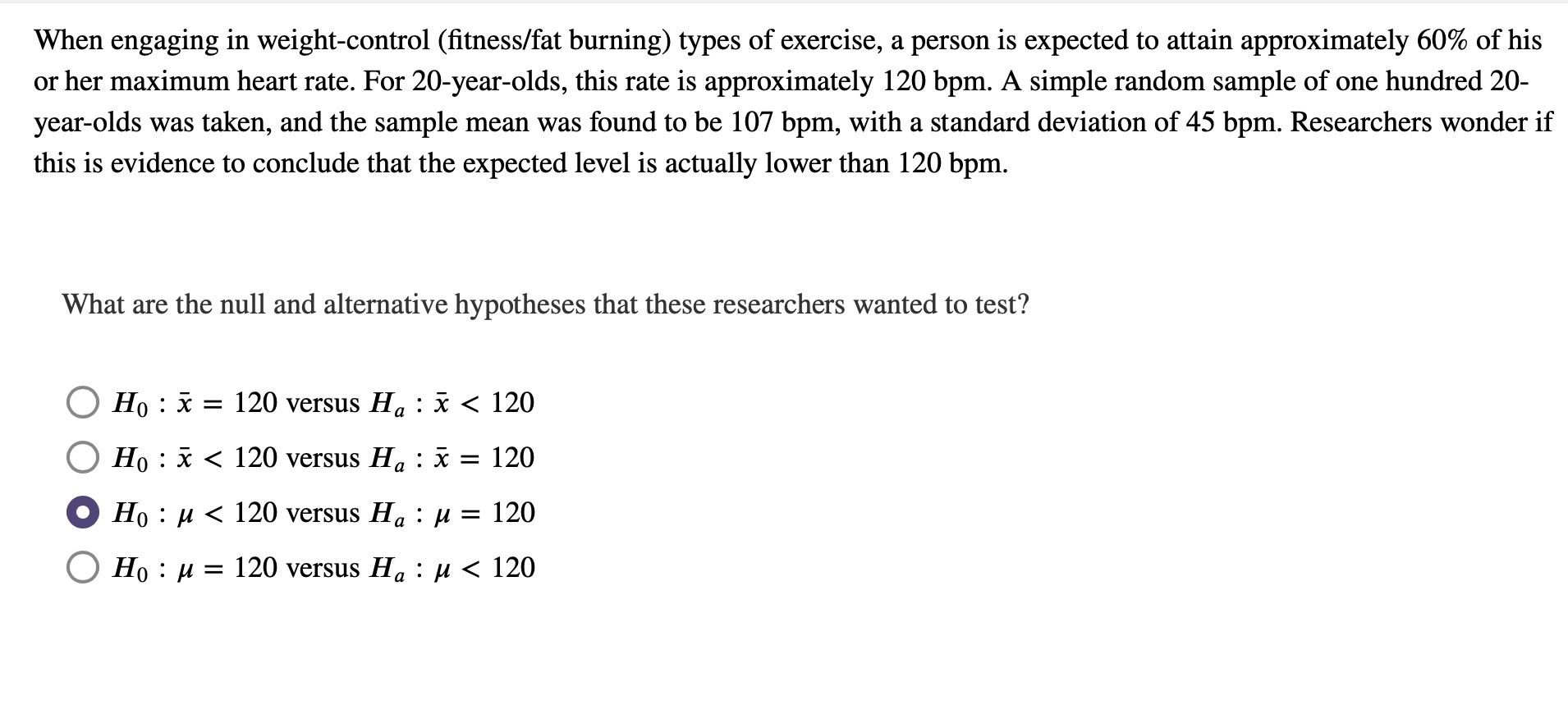 Solved When engaging in weight‑control (fitness/fat burning) | Chegg.com