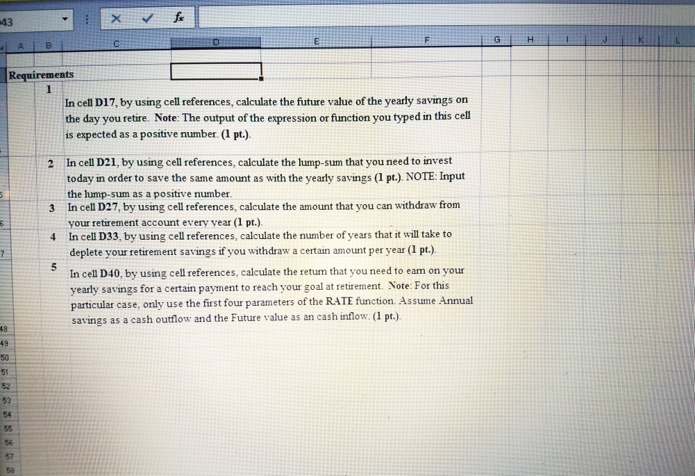 Points Possible Step Instructions 1 Start Excel. | Chegg.com