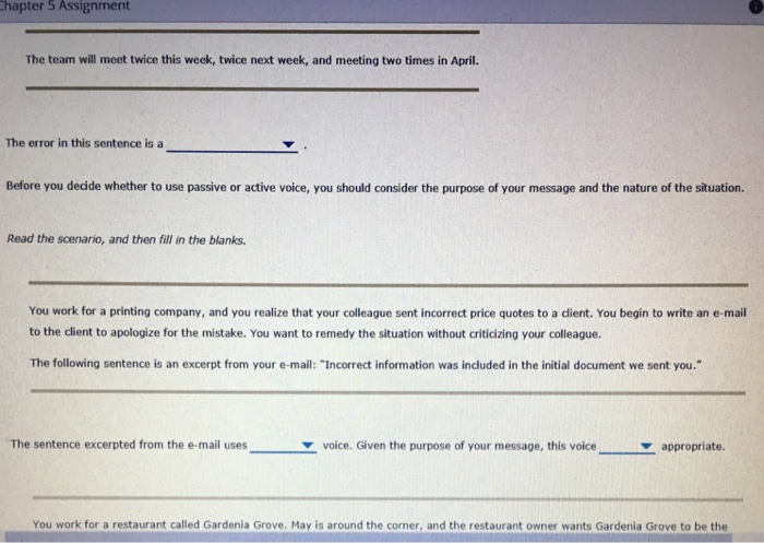 Solved apter 5 Assignment Improving Writing Techniques o | Chegg.com