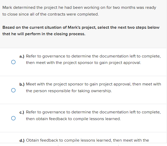 Solved Mark determined the project he had been working on | Chegg.com