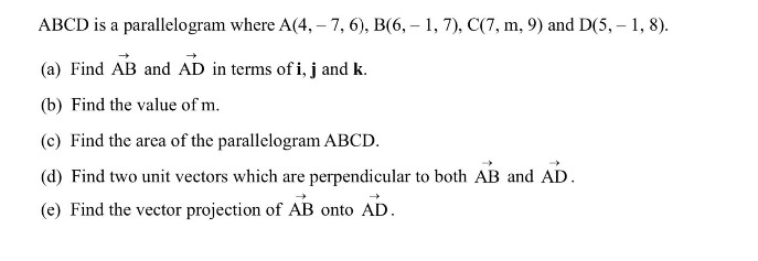 Solved ABCD is a parallelogram where | Chegg.com