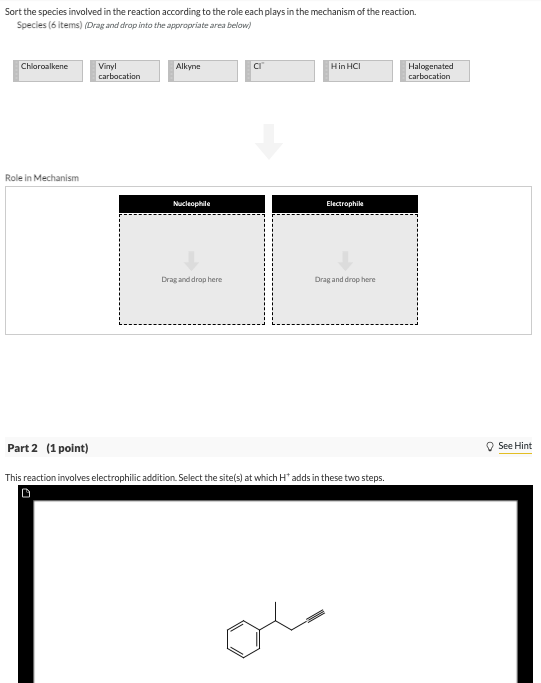 Solved Alkynes can undergo electrophilic addition when | Chegg.com