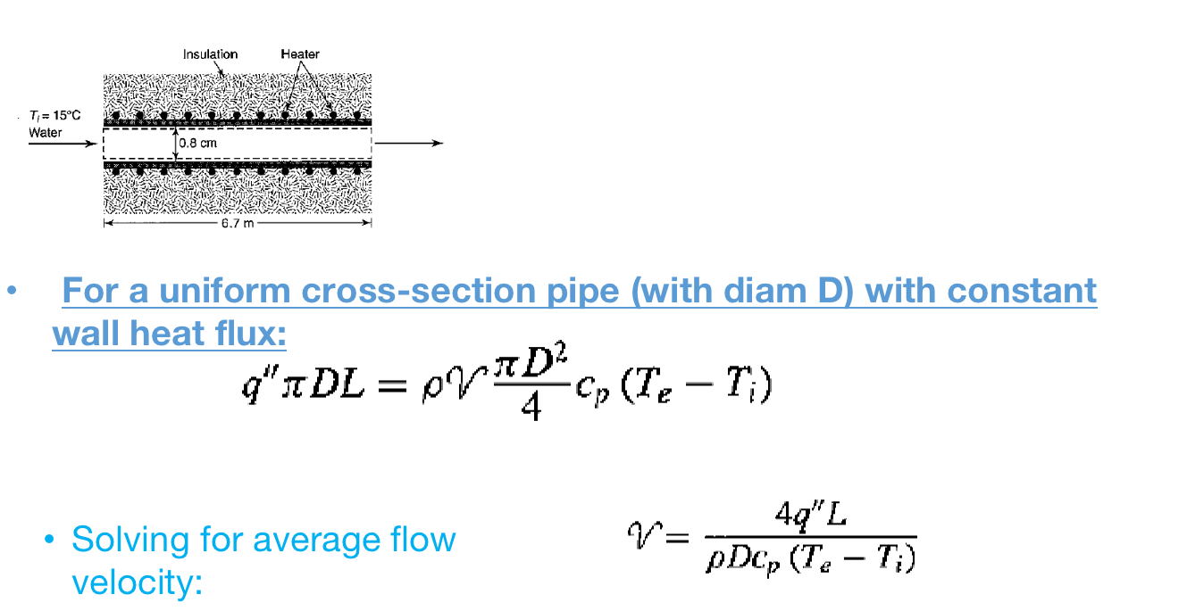 Solved Convection in a pipe with a constant heat flux at the | Chegg.com