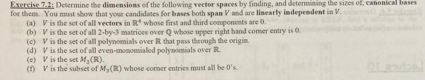 Solved Exercise 7.2: Determine the dimensions of the | Chegg.com