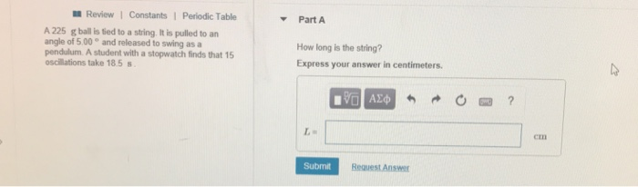 Solved Review 1 Constants Periodic Table Part A A 225 g ball | Chegg.com