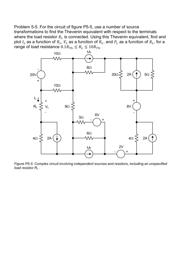 Solved Problem 5-5. For the circuit of figure P5-5, use a | Chegg.com