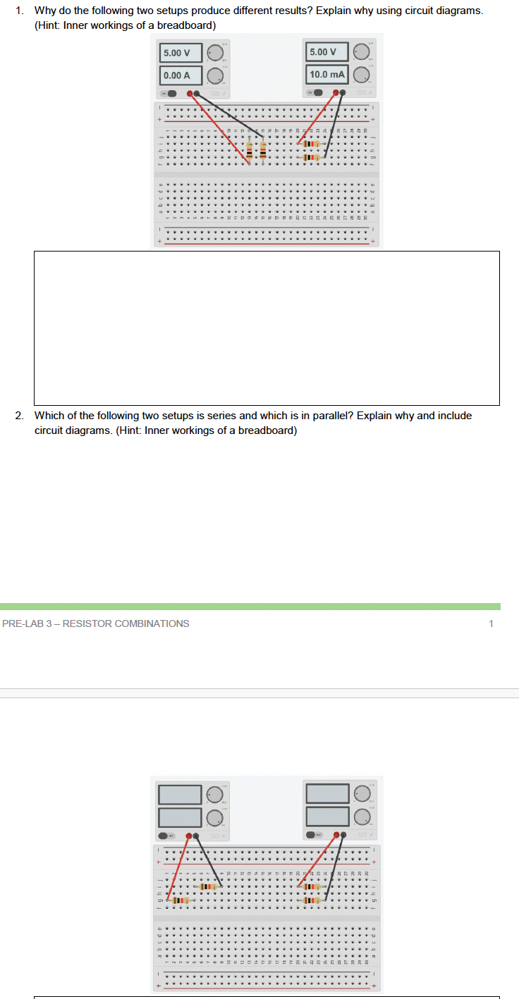Solved Why do the following two setups produce different | Chegg.com