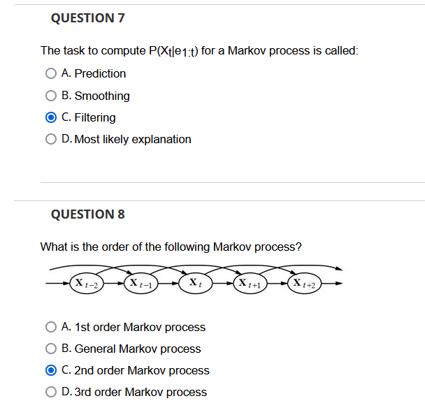 Solved The task to compute P(Xk∣e1:t) for 0≤k B. | Chegg.com