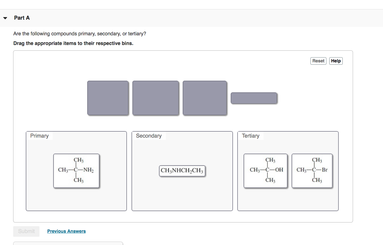 Solved Part A Are the following compounds primary, | Chegg.com