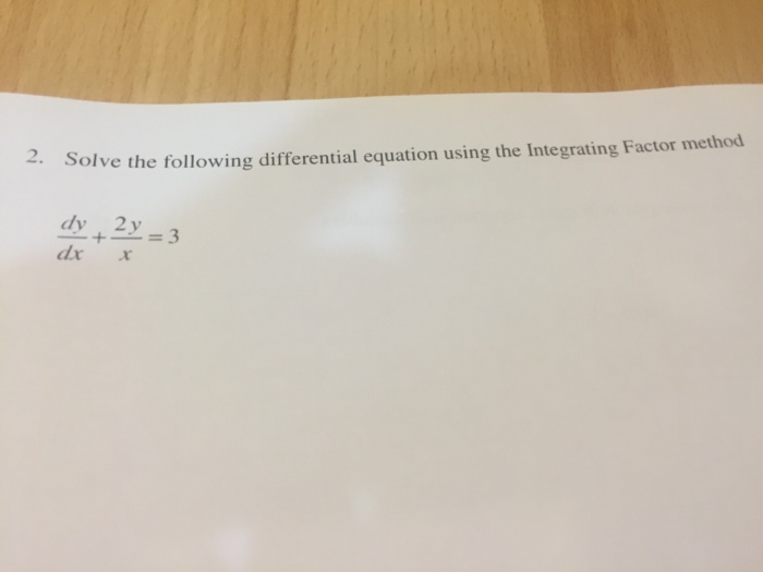 Solved Solve the following differential equation using the | Chegg.com