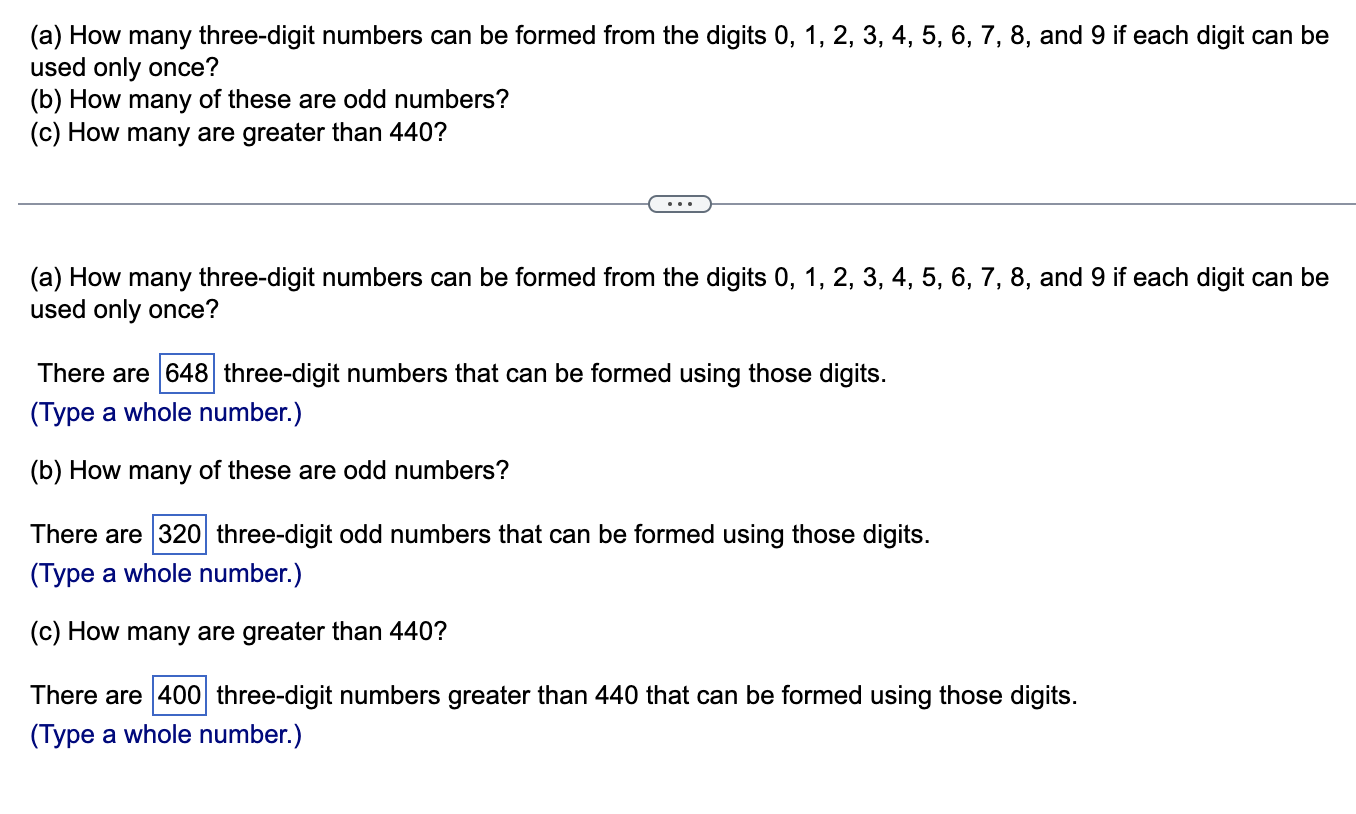 Solved a How Many Three digit Numbers Can Be Formed From Chegg
