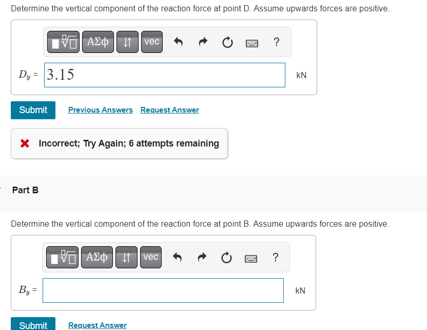 Solved A beam is supported by a pin connection at B and a | Chegg.com