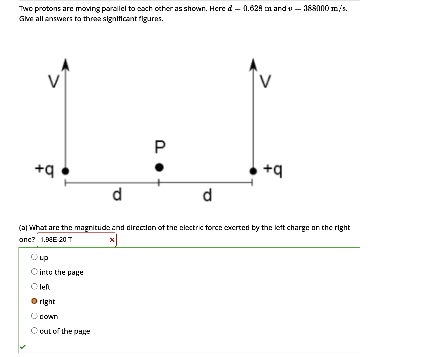 Solved Two protons are moving parallel to ﻿each other as | Chegg.com