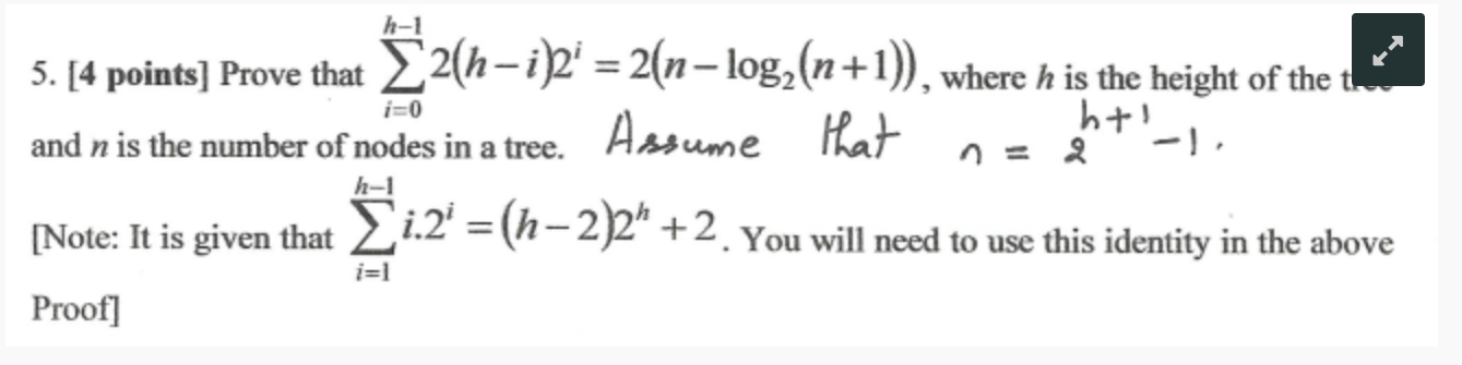 Solved 5. [4 points] Prove that | Chegg.com