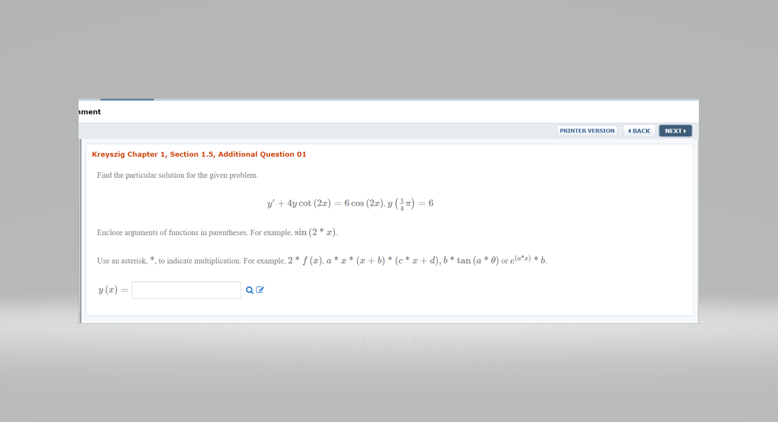 Solved Apps M Gmail YouTube Maps PRINTER VERSION BACK NEXT | Chegg.com