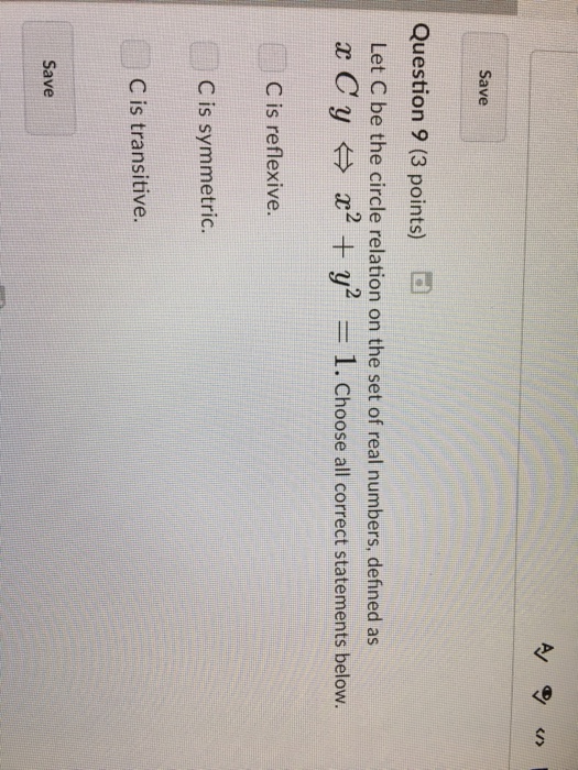 Solved Save Question 9 (3 points) D Let C be the circle | Chegg.com