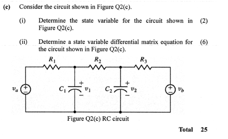 Solved (c) Consider the circuit shown in Figure Q2(c) (i) | Chegg.com