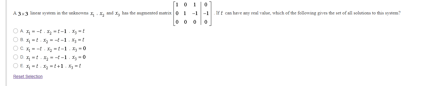 Solved A 3x3 linear system in the unknowns x, X, and X, has | Chegg.com