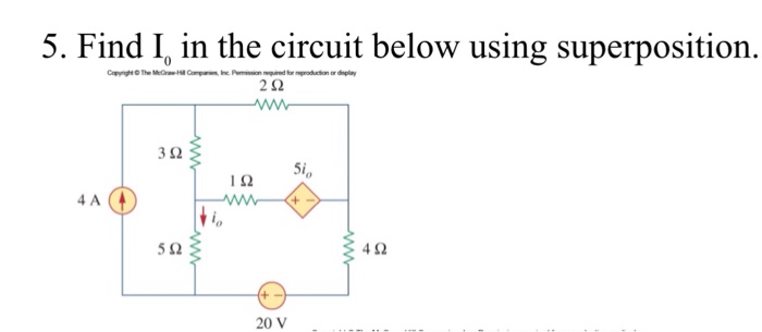Solved Find I_0 in the circuit below using superposition. | Chegg.com